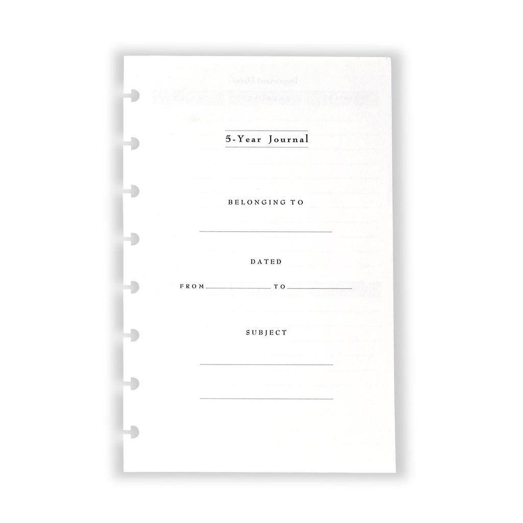 Circa 5-Year Journal Refill (185 sheets)