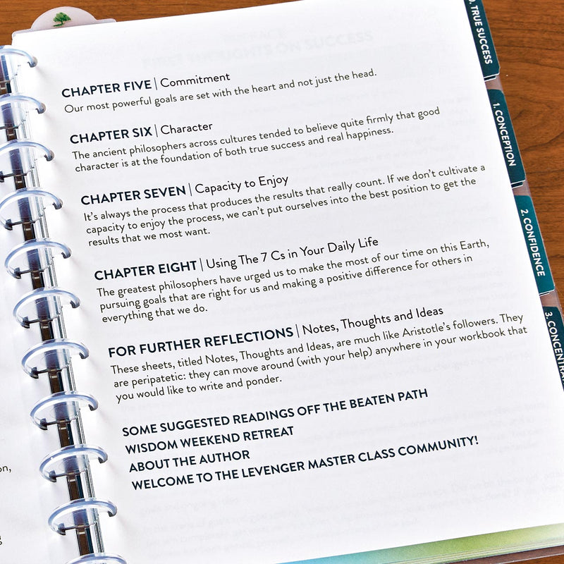 Levenger Master Class The 7 Cs of Success Circa Workbook