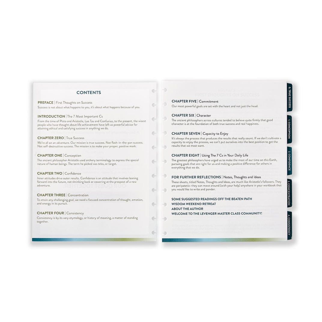 Levenger Master Class The 7 Cs of Success Circa Discbound Refill