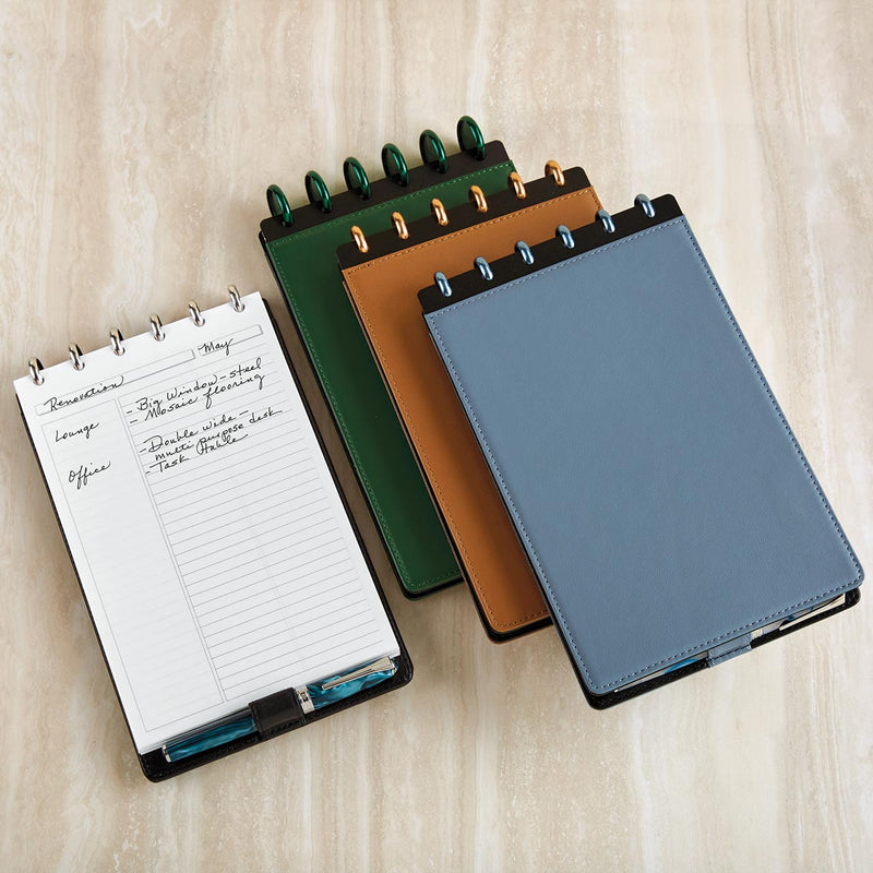 leather desk note pad