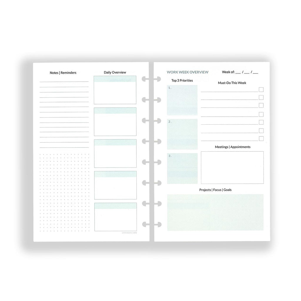 Circa Workweek Planner Refill