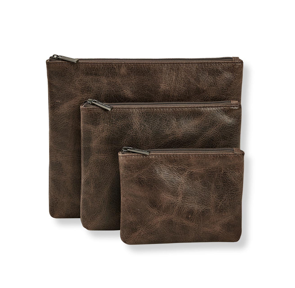 Dakota Leather Tech Pouches (set of 3) | Leather Tech Cases