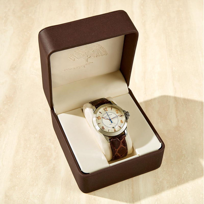 Levenger Croc Leather Men’s Watch