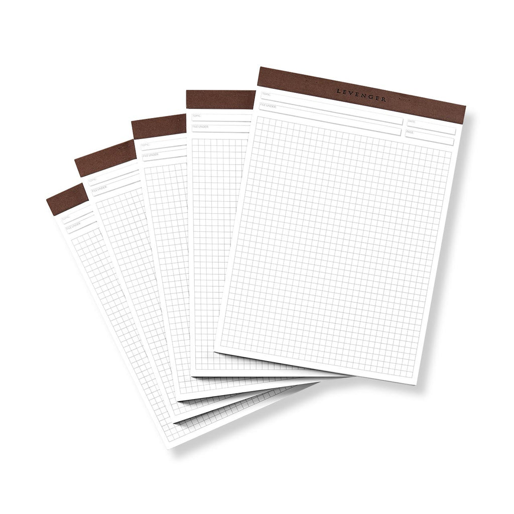 Freeleaf Full Page Grid Pads (set of 5) | Ships Free