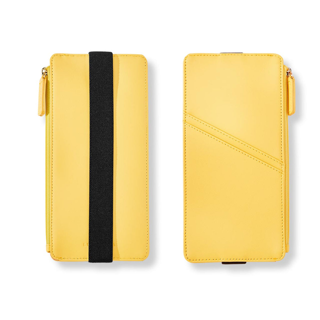 Smooth Leather Zip-Pocket Notebook Belt