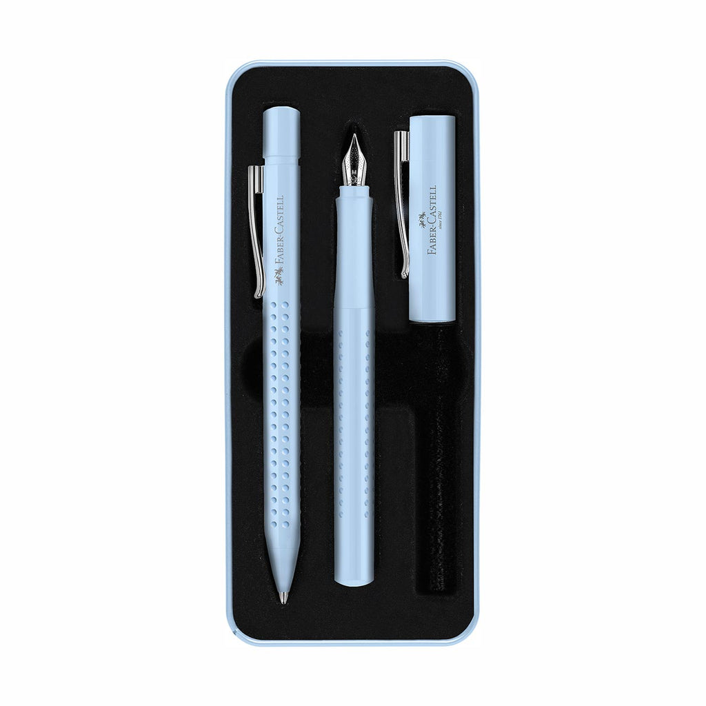Faber-Castell Sky Blue Grip Pen Gift Set