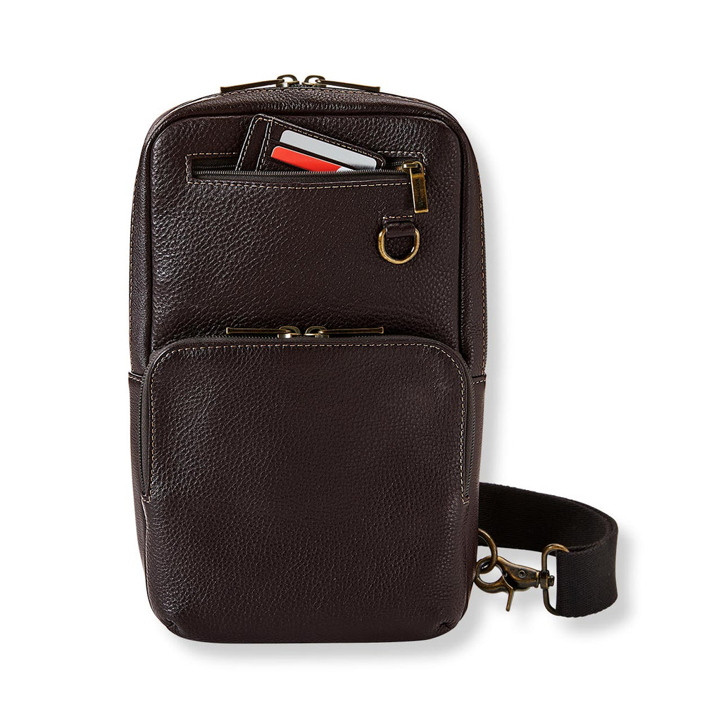 Levenger | Bomber Jacket Leather Sling Bag | Crossbody Sling